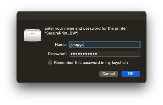 Print using a University printer from a staff macOS device (new HP ...