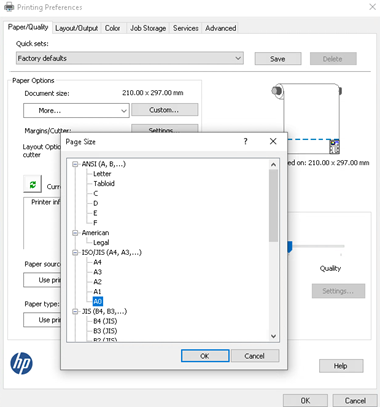 Print larger than A3 using the large format plotter printer ...